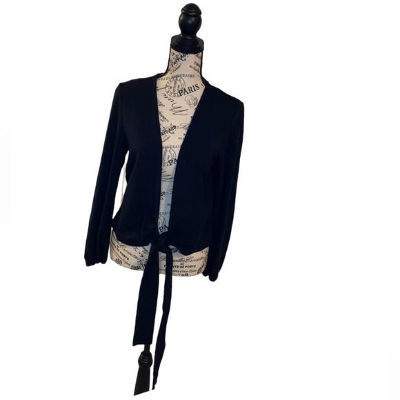 bebe | Jackets & Coats | Bebe Tie Open Front Bolero Jacket Sweater ...